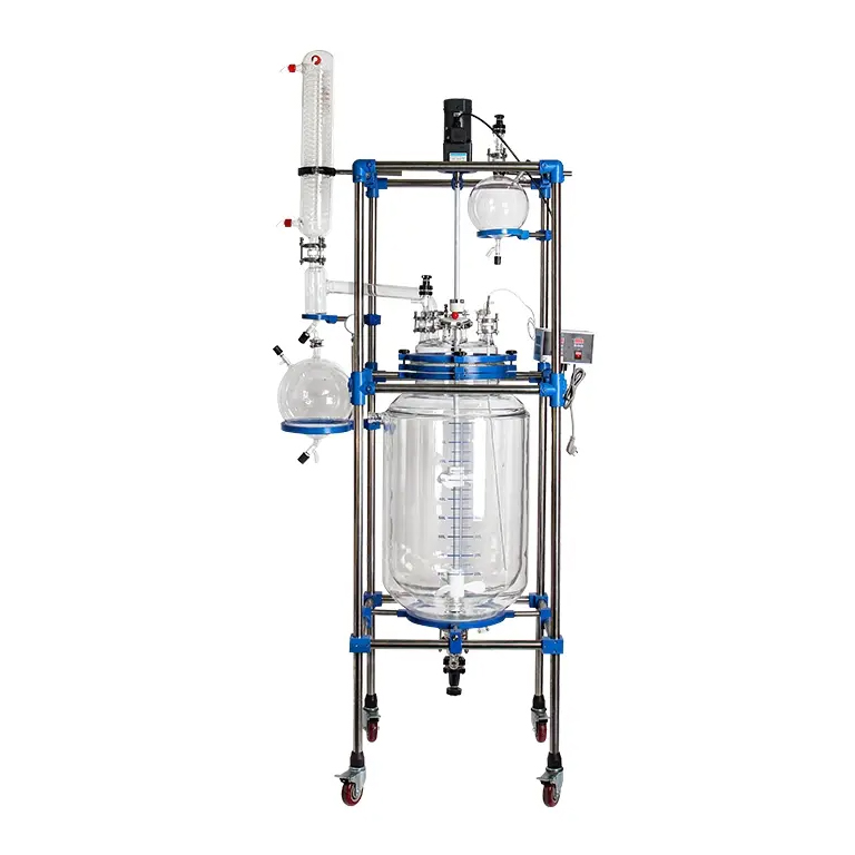 OEM 150-200L Laboratory Glass Chemical Jacketed Reactor factory and ...
